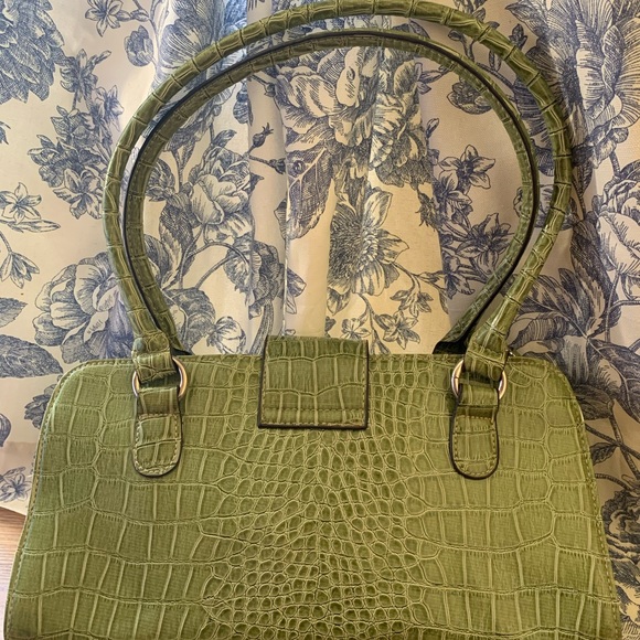 Payless | Bags | Green Shoulder Handbag With Silver Accents | Poshmark